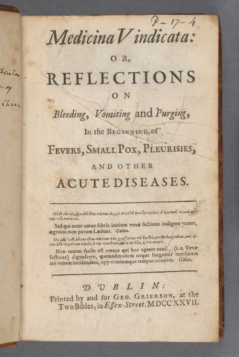Bleeding and Purging – The Practice of Medicine